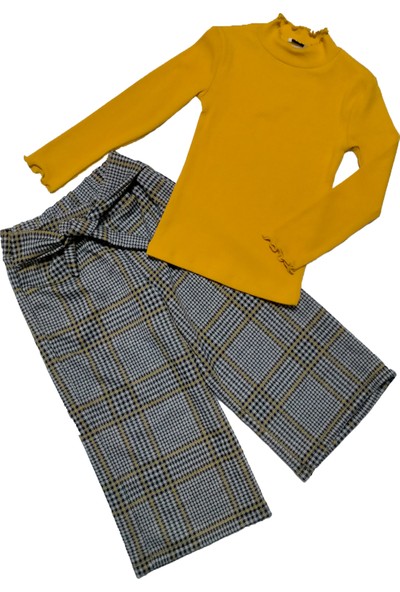 Bumefa Ekoseli Pantolon & Badi Kız Çocuk Takım