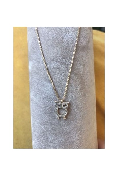 By Zeynep Bakuş Figürlü Zirkon Taşlı Minimize Gold Kolye