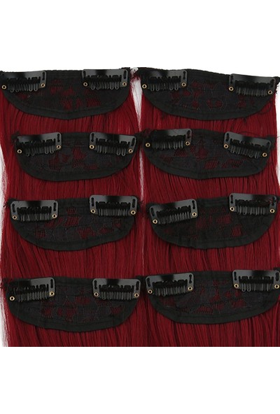 Colezium Fiber Sentetik Düz 8 Parça Çıt Çıt - Kızıl Colezium Fiber Sentetik Düz 8 Parça Çıt Çıt - Kızıl