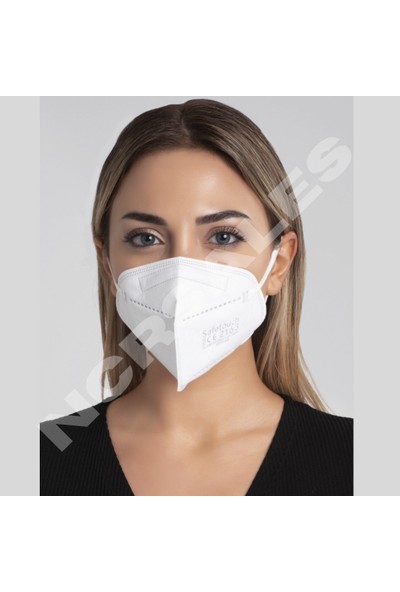 Safetouch Ffp2 Ce ve Iso Sertifikalı Kırmızı Baskı Maske