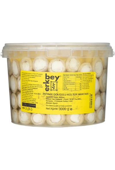 Erk Bey Erkbey Peynir Dolgulu Mantar 3 kg