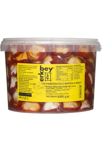 Erk Bey Erkbey Peynir Dolgulu Kardola Biber 3 kg