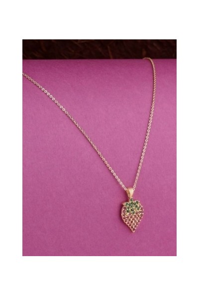 By Zeynep Çilek Figürlü Zirkon Taşlı Minmize Gold Kolye