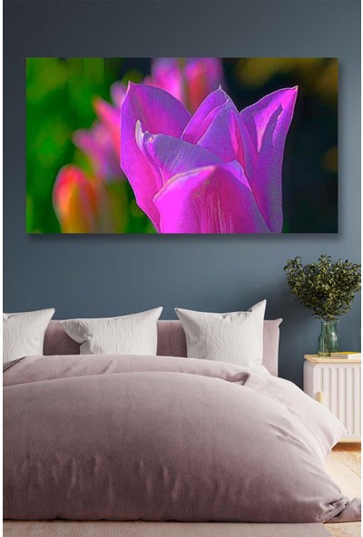 Fupe Shop Mor Lale - 105889 - Dekoratif Duvar Kanvas Tablo