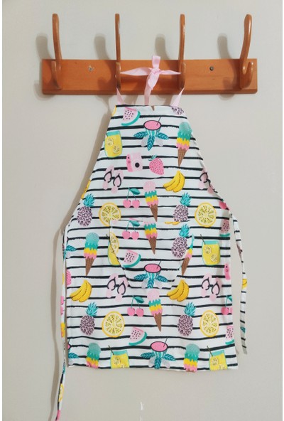 Cepli Çocuk Mutfak ve Etkinlik Önlüğü Yaz Günü 60CM-40CM