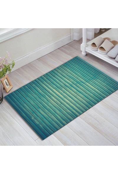 Alcahome 3D Çizgiler Desen Dekoratif Ev İçi - Kapı Önü Paspası