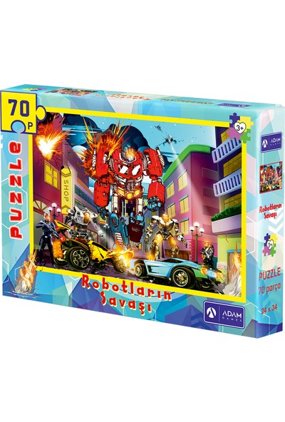 Adam Games Robotların Savaşı 70 Parça Puzzle Yapboz