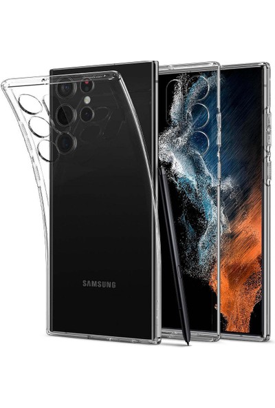Spigen Samsung Galaxy S22 Ultra 5g Kılıf Liquid Crystal 4 Tarafı Tam Koruma Crystal Clear - ACS03912 Spigen Samsung Galaxy S22 Ultra 5g Kılıf Liquid Crystal 4 Tarafı Tam Koruma Crystal Clear - ACS03912