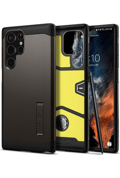 Spigen Samsung Galaxy S22 Ultra 5G Kılıf Tough Armor Military Grade Gunmetal - ACS03924 Spigen Samsung Galaxy S22 Ultra 5G Kılıf Tough Armor Military Grade Gunmetal - ACS03924