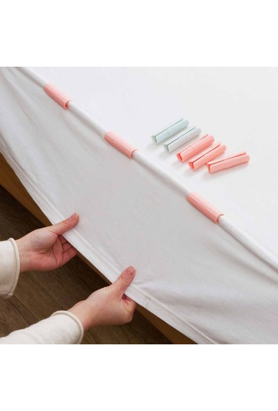 Anadolu Saray Çarşısı 12 Adet Yorgan Kılıfı ve Çarşaf Tutucu Sabitleyici Kaydırmaz Nevresim Örtü Düzenleyici KLIPSLER-12LI