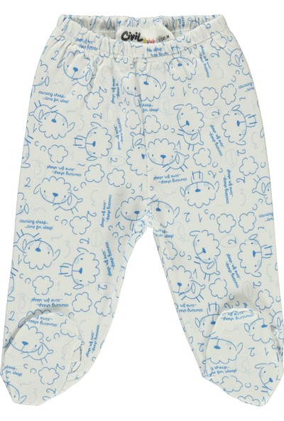 Civil Baby Bebek Patikli Tek Alt 1-6 Ay Koyu Mavi