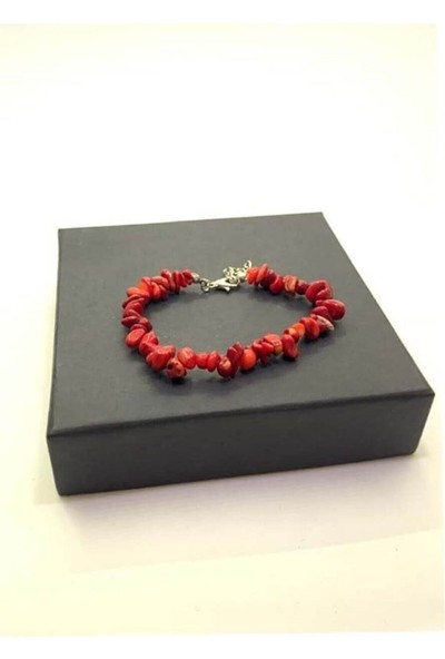 Dibati Moda & Accessories Doğal Kırmızı Mercan Taşı Kırık Dizi Bileklik Dibati Moda & Accessories Doğal Kırmızı Mercan Taşı Kırık Dizi Bileklik