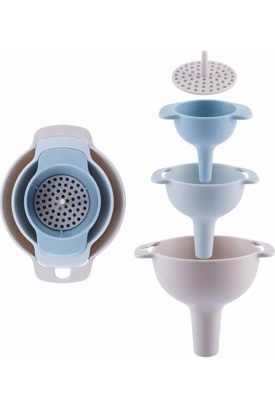 Piev Süzgeçli Kulplu 3 Lü Huni Seti Piev Süzgeçli Kulplu 3 Lü Huni Seti