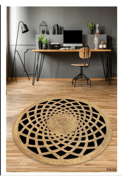 Mühür Halı Dekoratif Jüt Hasır El Örgüsü Halı Kilim 80 x 80 cm MH48 Mühür Halı Dekoratif Jüt Hasır El Örgüsü Halı Kilim 80 x 80 cm MH48