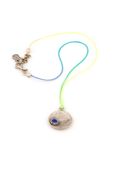 Uslada Bijoux House Paraşüt Ipli Antik Gümüş Kolye