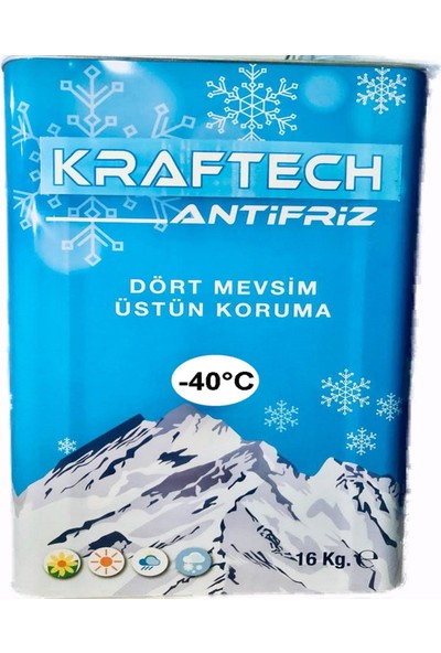 Kraftech -40 Organik Mavi Antifriz 16 kg Teneke Kraftech -40 Organik Mavi Antifriz 16 kg Teneke