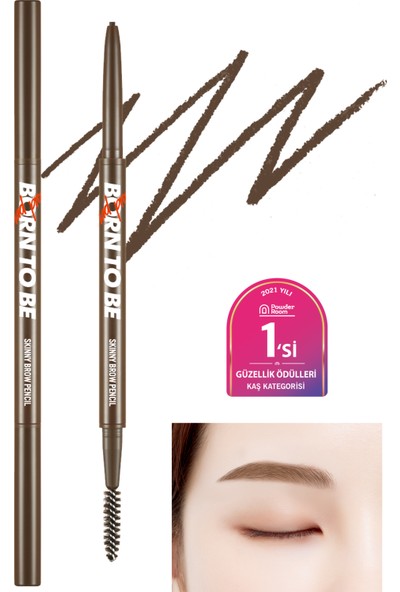 Kalıcı Etkili, Ultra Ince Uçlu,fırçalı Kaş Kalemi Madproof Skinny Brow Pencil (03 Natura Brown) Kalıcı Etkili, Ultra Ince Uçlu,fırçalı Kaş Kalemi Madproof Skinny Brow Pencil (03 Natura Brown)