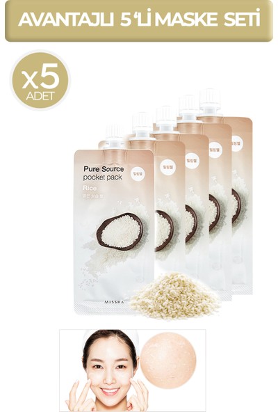 Ölü Derileri Arındıran,aydınlatıcı Pirinç Peeling Set 5X10MLPURE Source Pocket Pack (Rice) Ölü Derileri Arındıran,aydınlatıcı Pirinç Peeling Set 5X10MLPURE Source Pocket Pack (Rice)