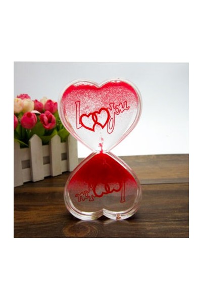 Kalp Tasarımlı Jelli Kum Saati