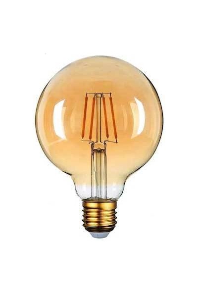 Helios Hs 2083 6W E27 Duylu 2700K G95 LED Rustik Ampul