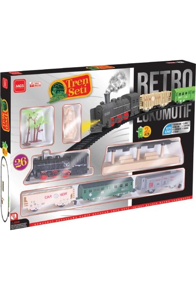 Retro Tren Seti Oyuncak Tren Seti Retro Lokomotif Trnset 25 Parça Retro Tren Seti Oyuncak Tren Seti Retro Lokomotif Trnset 25 Parça