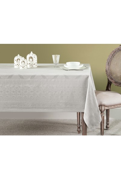 Madame Coco Chloé Masa Örtüsü - Açık Gri - 160X230 cm