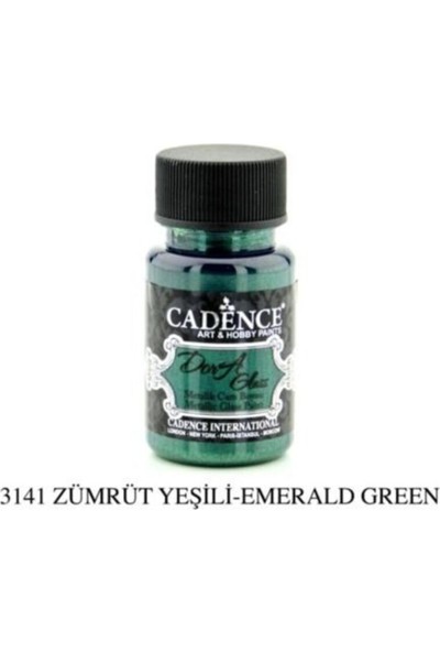 Cadence Dora Glass Metalik Cam Boyası 50 Ml. 3141 Zümrüt Yeşili Cadence Dora Glass Metalik Cam Boyası 50 Ml. 3141 Zümrüt Yeşili