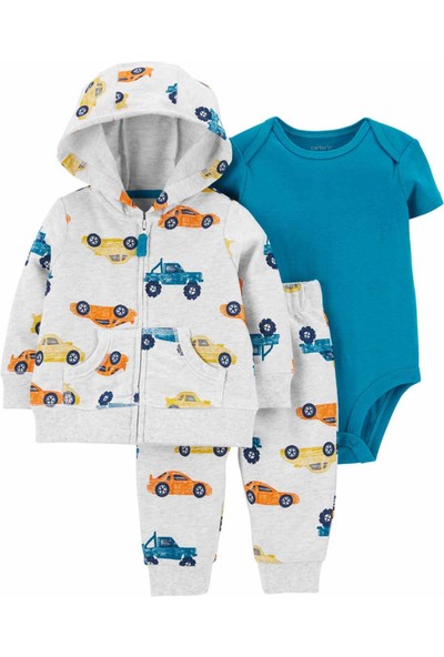 Carter's Erkek Bebek Hırkalı Set 3'lü Paket Gri
