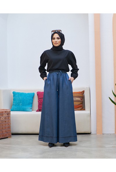 Neways Bol Paça Bel Lastikli Pantolon Lacivert Neways 1138 Neways Bol Paça Bel Lastikli Pantolon Lacivert Neways 1138