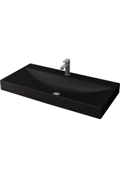 Bocchi Scala Arch Tezgah Üstü Lavabo, 100 Cm, Mat Siyah 1079-004-0126 Bocchi Scala Arch Tezgah Üstü Lavabo, 100 Cm, Mat Siyah 1079-004-0126