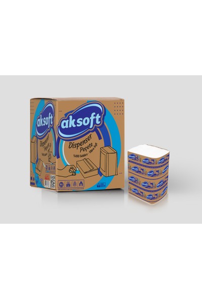 Aksoft Dispenser Peçete 200 Adet* 18 Paket Aksoft Dispenser Peçete 200 Adet* 18 Paket