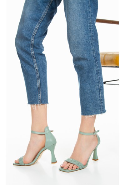 La Vivi Kadın Yazlık Arka Kapalı El Örgüsü-Şık Tek Bant Örgü