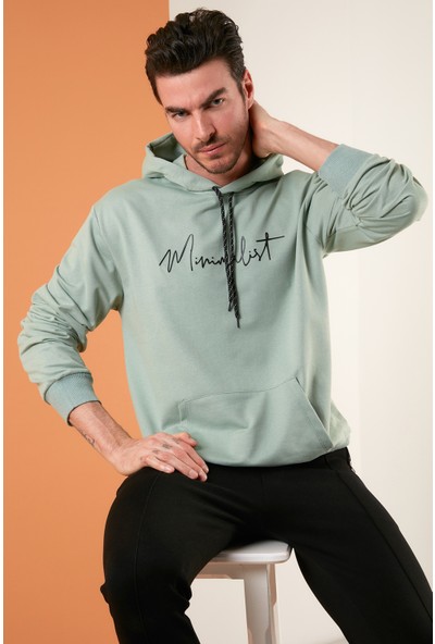 Buratti Slim Fit Baskılı Kapüşonlu Kanguru Cepli Pamuklu Sweat Erkek Sweat 5414019 Buratti Slim Fit Baskılı Kapüşonlu Kanguru Cepli Pamuklu Sweat Erkek Sweat 5414019