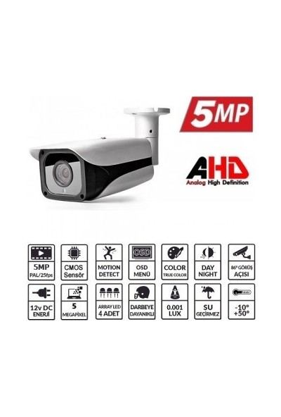 Ezcool EZ-5550HD 5mp 3.6mm 4ARRAY Ahd Bullet