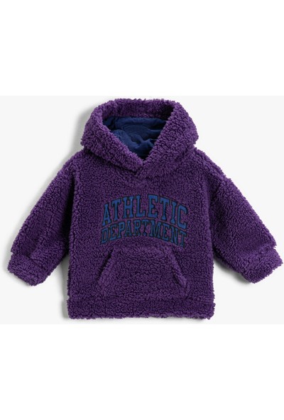 Koton Peluş Kapüşonlu Kanguru Cepli Sweatshirt Koton Peluş Kapüşonlu Kanguru Cepli Sweatshirt