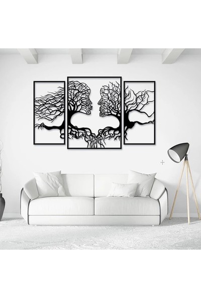 Organik Fikirler Dükkanı 3 Parçalı Ağaç Silüet Temalı Dekoratif Metal Duvar Tablosu 85 x 50 cm cm Organik Fikirler Dükkanı 3 Parçalı Ağaç Silüet Temalı Dekoratif Metal Duvar Tablosu 85 x 50 cm cm