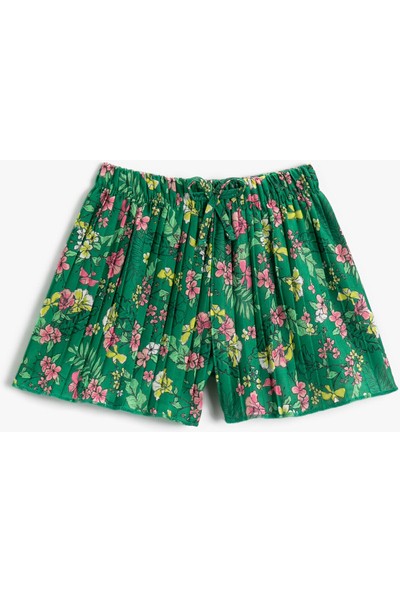 Koton Fiyonklu Piliseli Çiçekli Şort