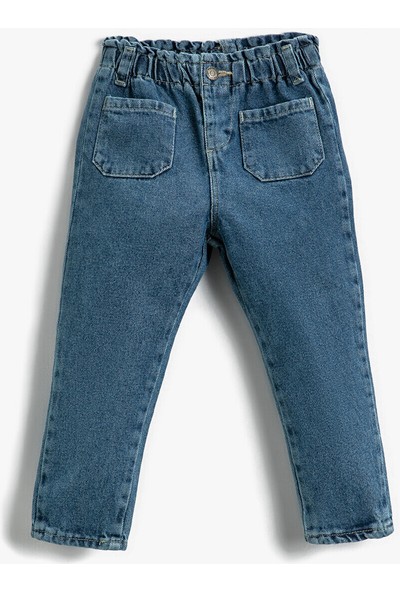 Koton Kot Pantolon Beli Lastikli Cepli Pamuklu