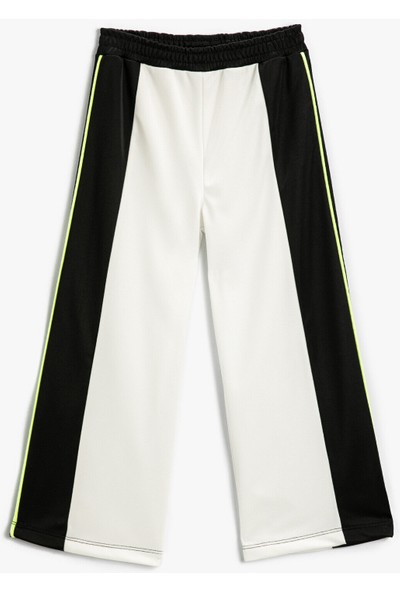 Koton Renk Bloklu Geniş Paça Pantolon