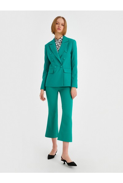 Koton Ispanyol Paça Crop Pantolon