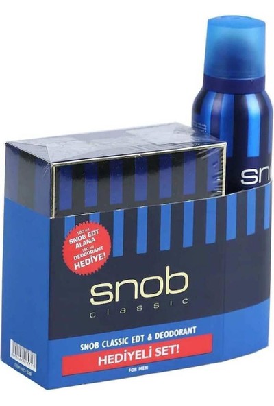 Snob klasik Edt 100ML+DEODORANT 150ML Set