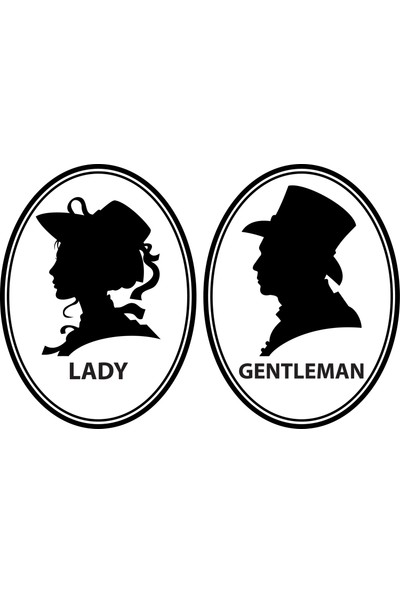 Dizayn All Erkek Kadın Oval Wc Tuvalet Sticker Etiket