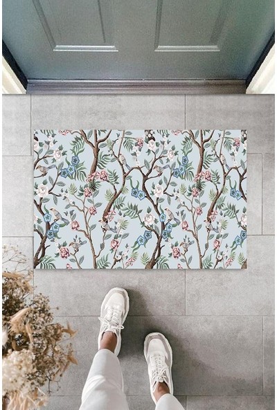 Avm Trendi Dijital Daldaki Kuşlar Mavi Kapı Paspası Dış Mekan Paspas PS1040 Avm Trendi Dijital Daldaki Kuşlar Mavi Kapı Paspası Dış Mekan Paspas PS1040