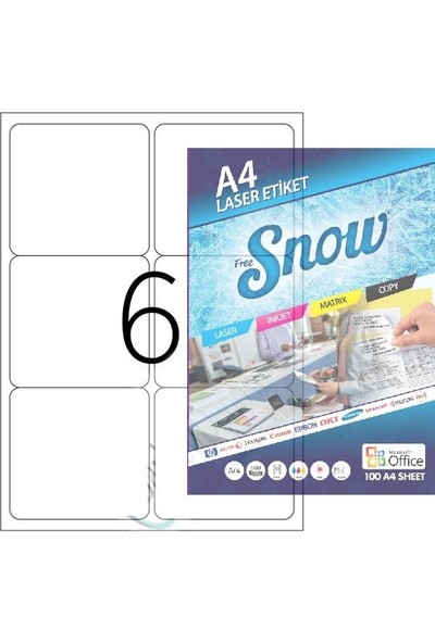 Snow Barkod Deposu A4 Lazer Etiket 99.1X93.1 Snow Barkod Deposu A4 Lazer Etiket 99.1X93.1