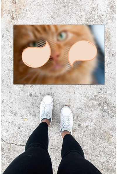 Avm Trendi Dijital Baskı Renkli Kedili Desen Kapı Önü Paspası PS1344 Avm Trendi Dijital Baskı Renkli Kedili Desen Kapı Önü Paspası PS1344