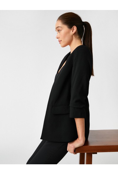 Koton Kadın Kolu Büzgülü Blazer Ceket