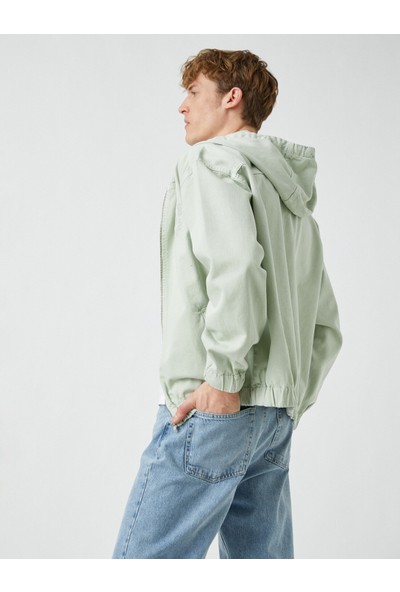 Koton Kapşonlu Kot Mont