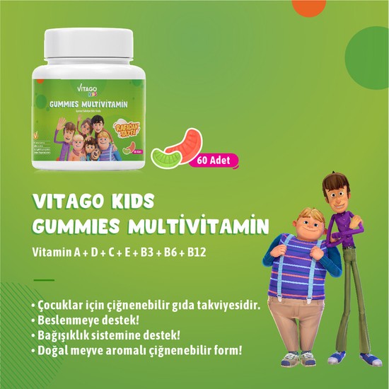 Vitago Kids Gummies Multivitamin Multimineral Içeren Fiyatı