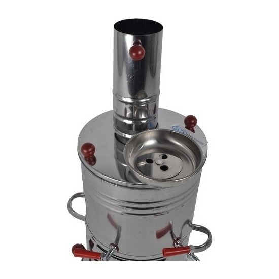 Çay Semaveri 3,5 Litre Çift Musluk Odunlu Kömürlü Semaver Fiyatı