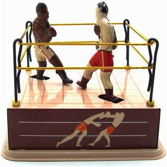 SLD Classic Vintage Tin Toy Boxing Ring Wrestling Boxers Fiyatı
